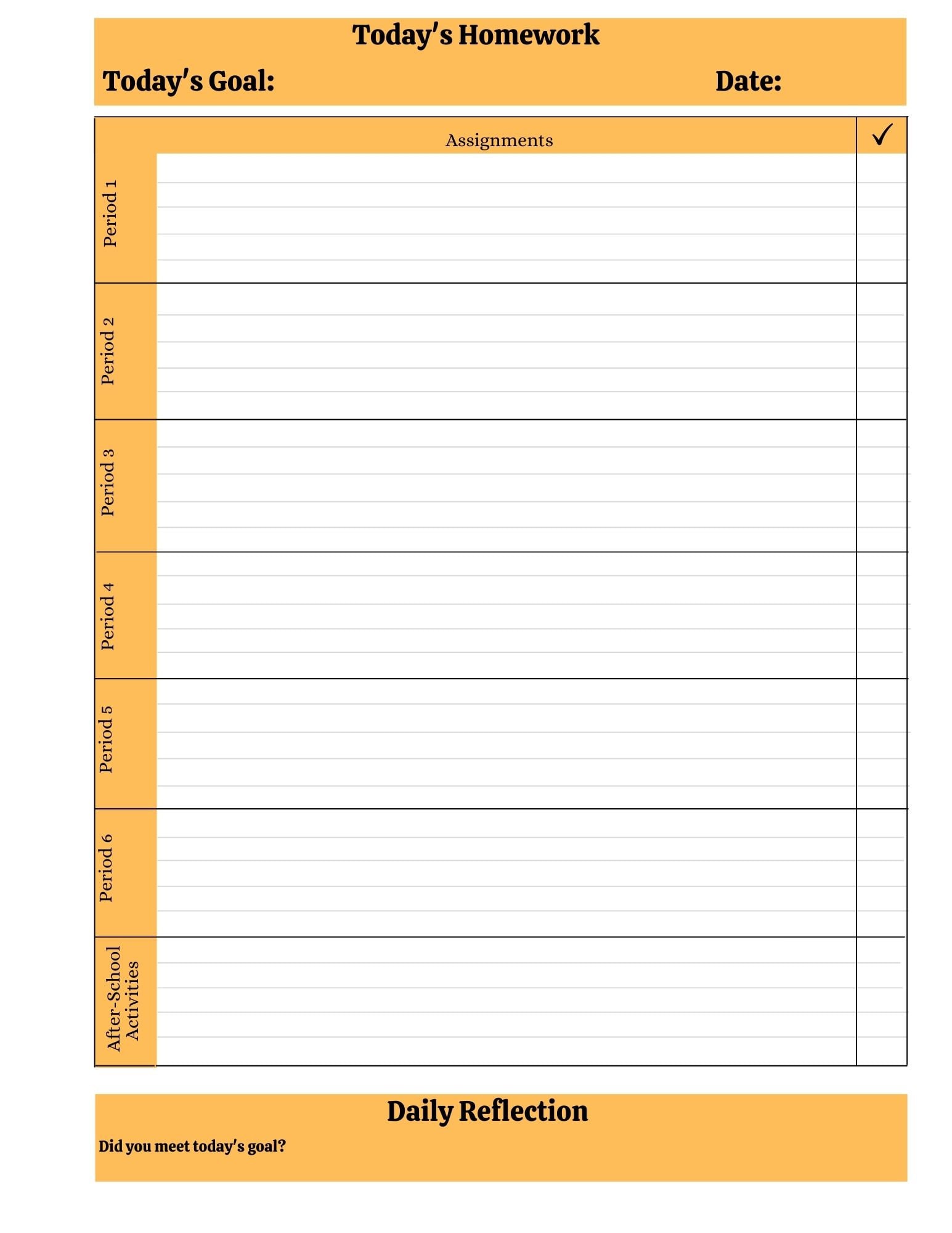 Middle School Student Planner Pages/high School Student Planner Pages ...