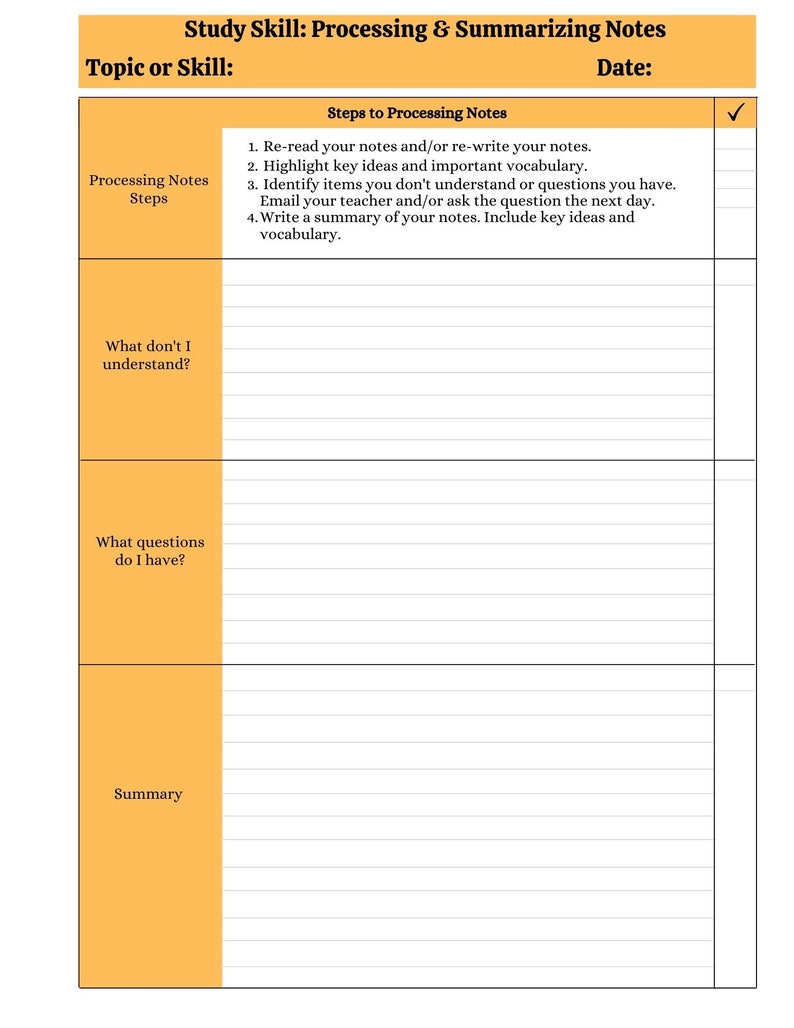 Middle School Student Planner Pages/high School Student Planner Pages ...