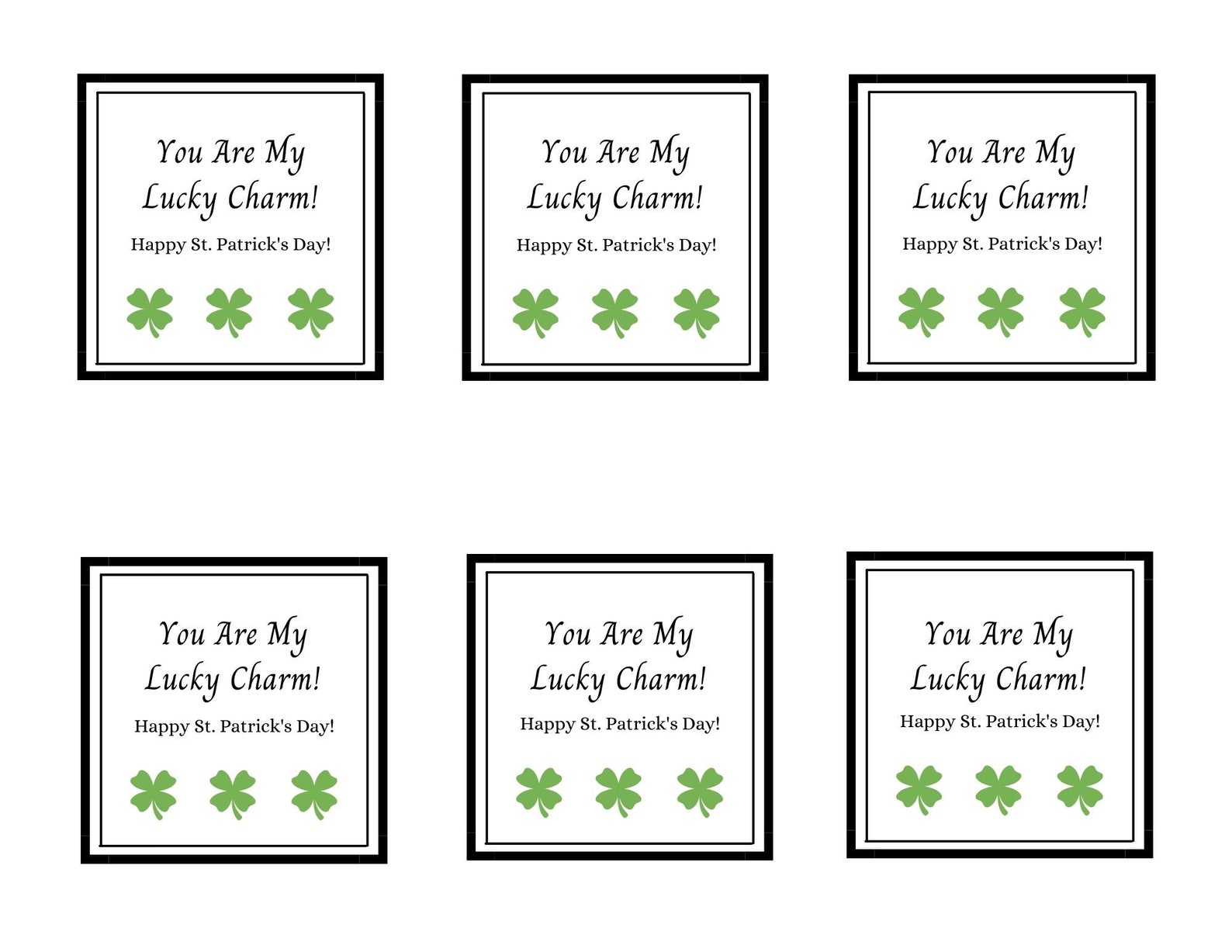 Printable Lucky Charm Gift Tag/st. Patrick's Day Gift Tag/class Gift ...