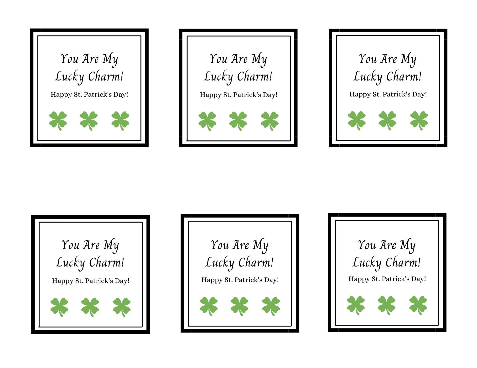 Printable Lucky Charm Gift Tag/st. Patrick's Day Gift Tag/class Gift ...