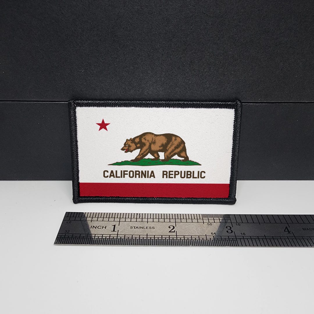 California Flag Morale Patch Custom Tactical Patch 2x3 Inch Cali Flag ...