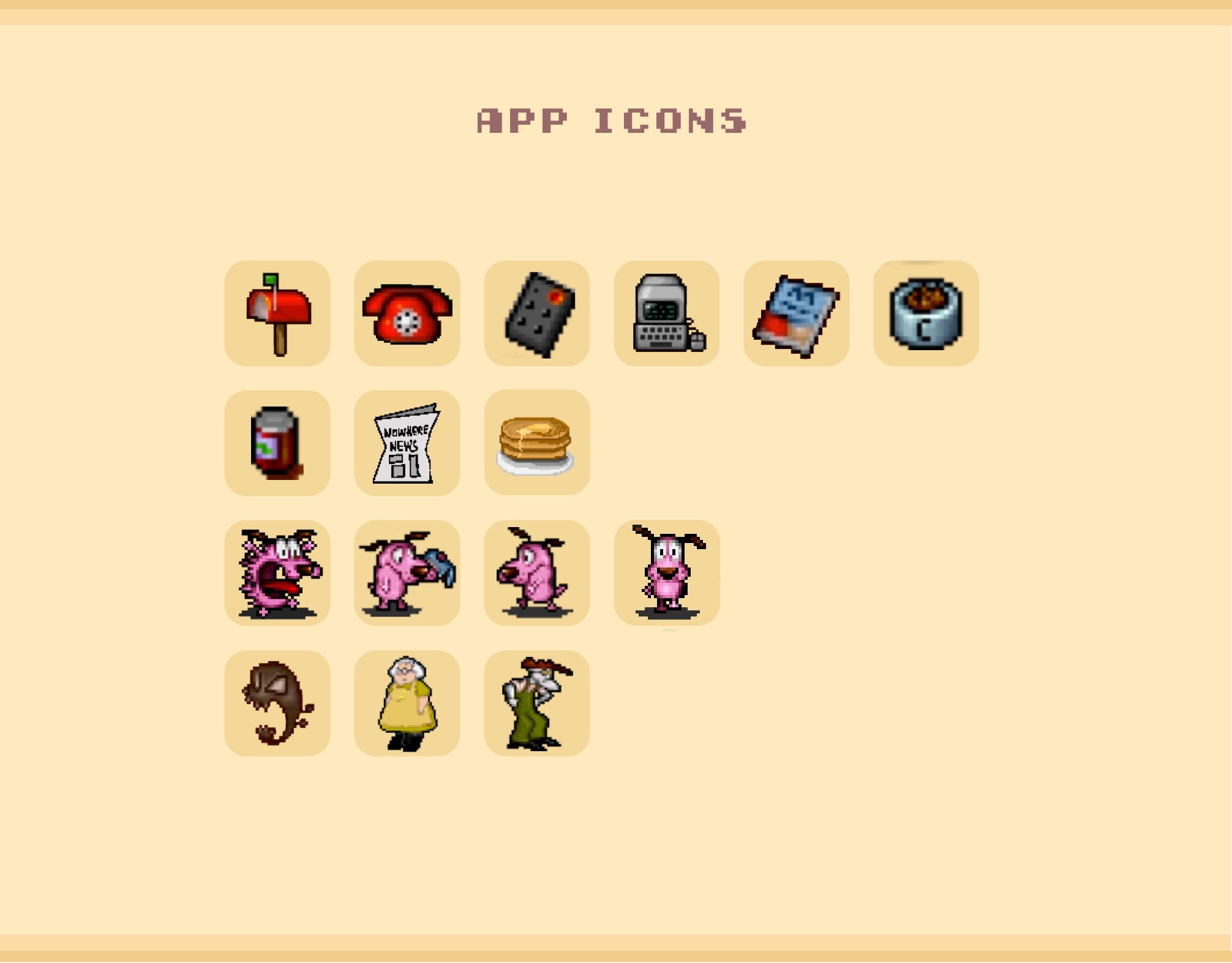 Courage the Cowardly Dog | IOS Icons | Android Icons | Wallpaper Pack ...