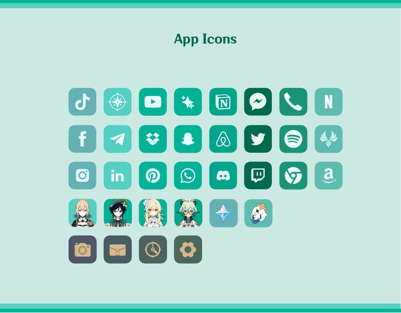Genshin Impact App Icon and Wallpaper Pack for Ios 14 and Android ...