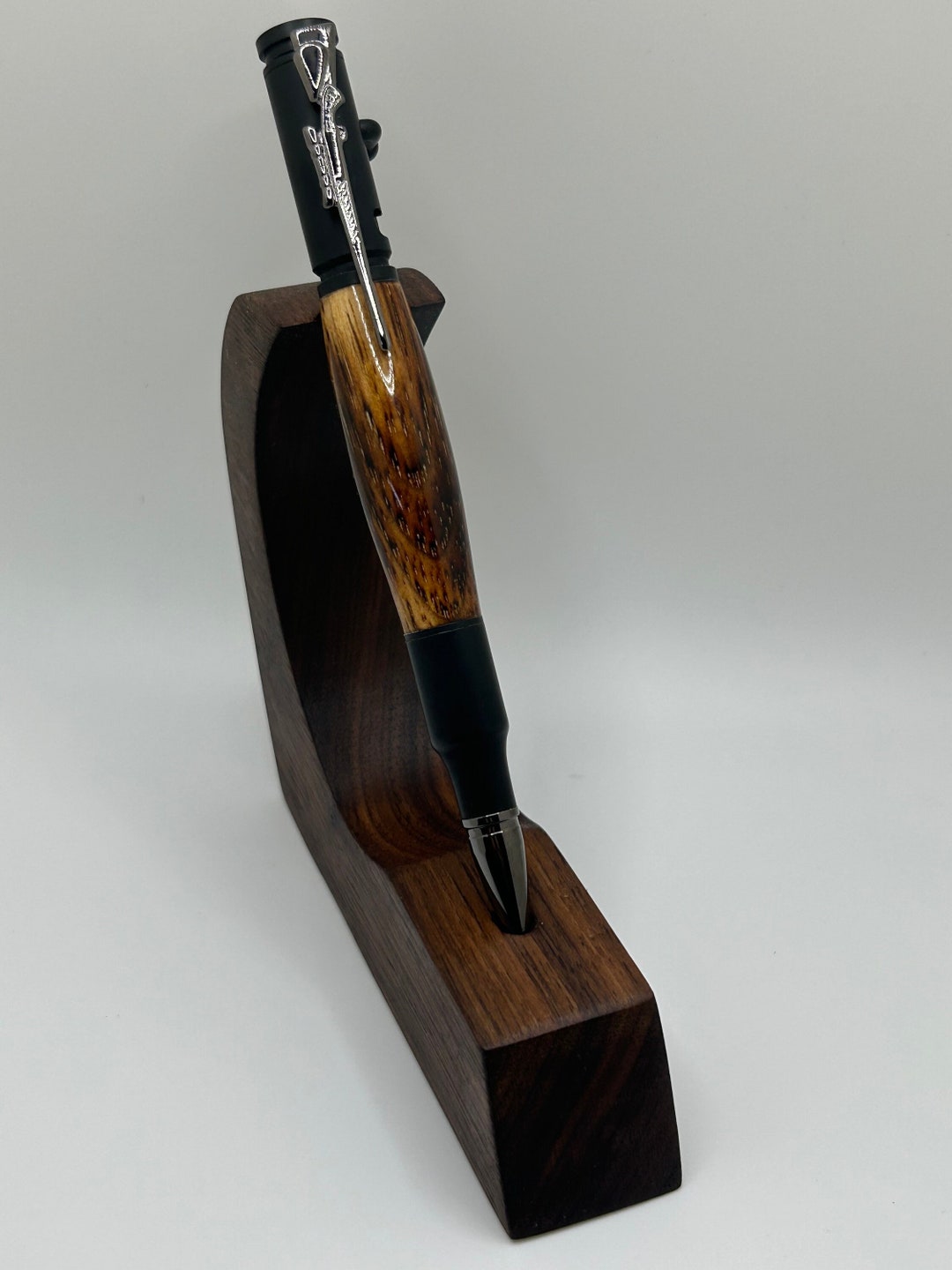 30 Cal Bolt Action Pen Featuring Charred White Oak With Black Enamel ...