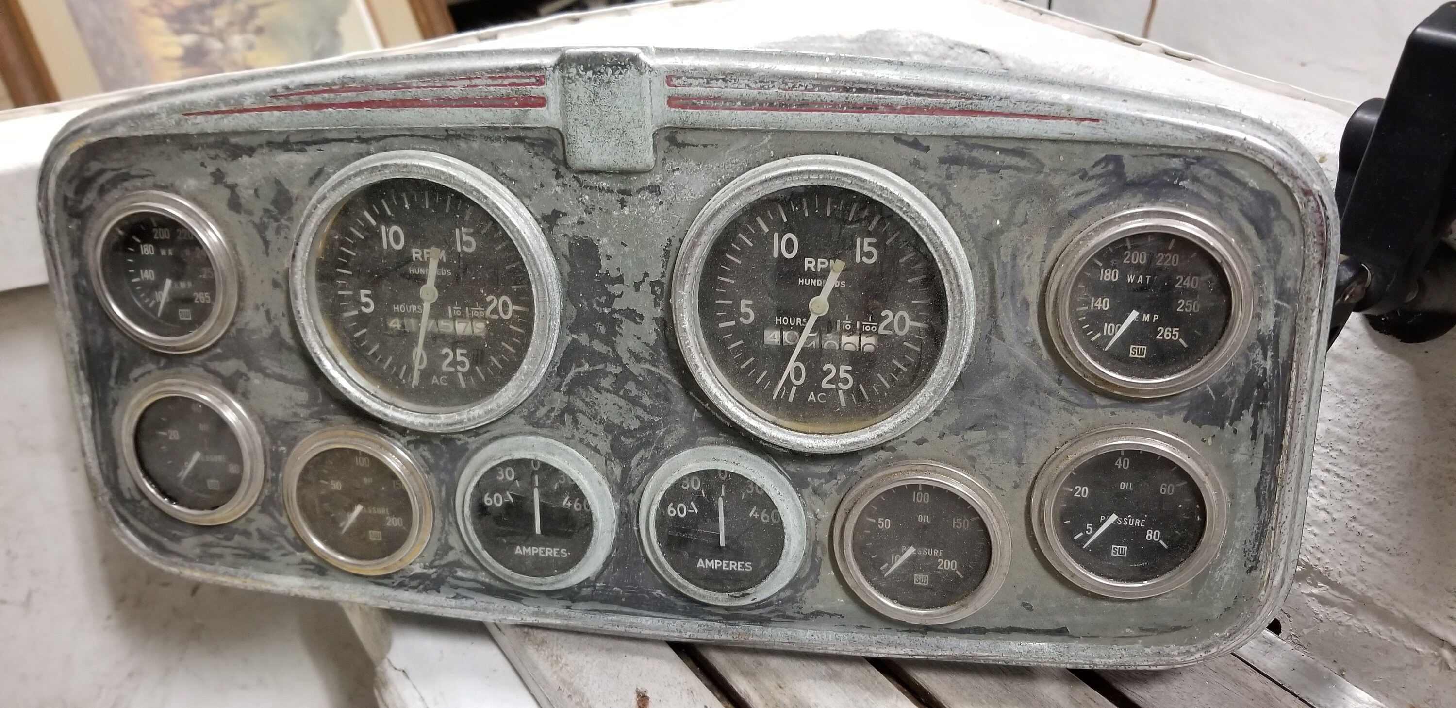 Vintage Mercruiser Boat Engine Cluster Dashboard Panel - Etsy
