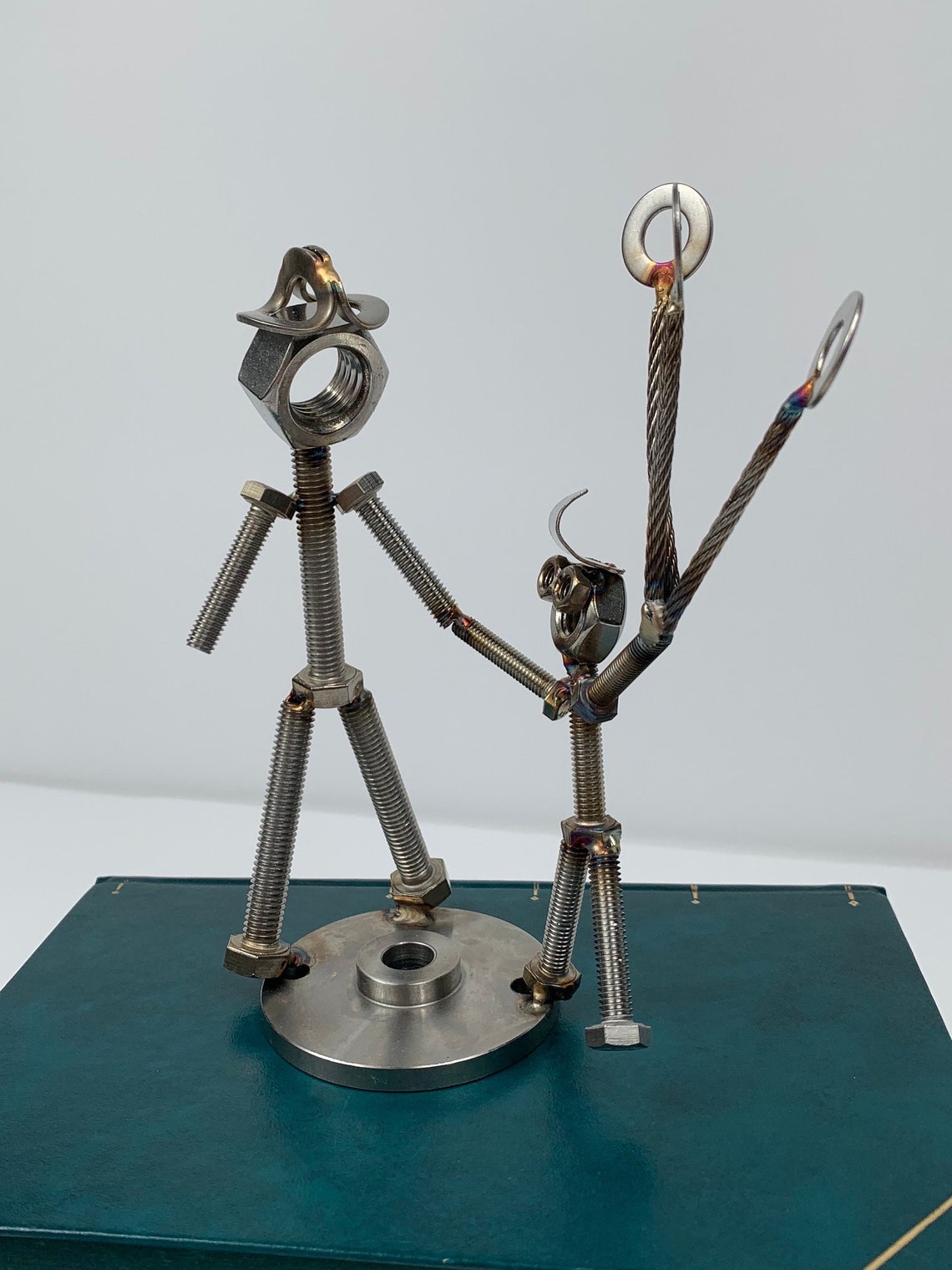 Welding Art Fathers Day Sculpture Scrap Metal Art Christmas - Etsy UK