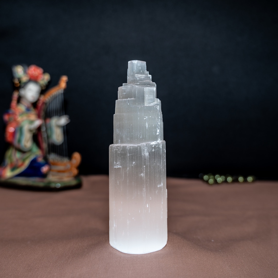 Selenite Tower, Selenite Mountain Pillar, Energy Crystals, Meditation ...