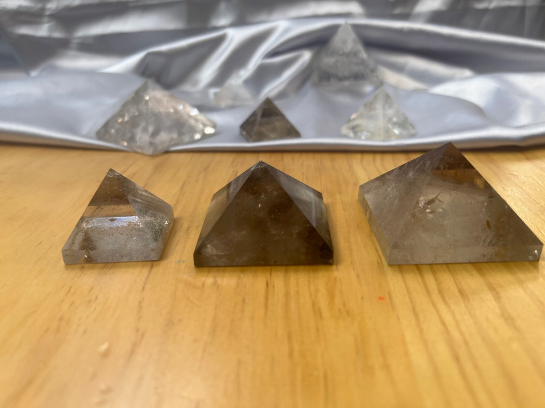 Smoky Quartz Pyramid/crystal Pyramid/crystal Grid/home Decor - Etsy