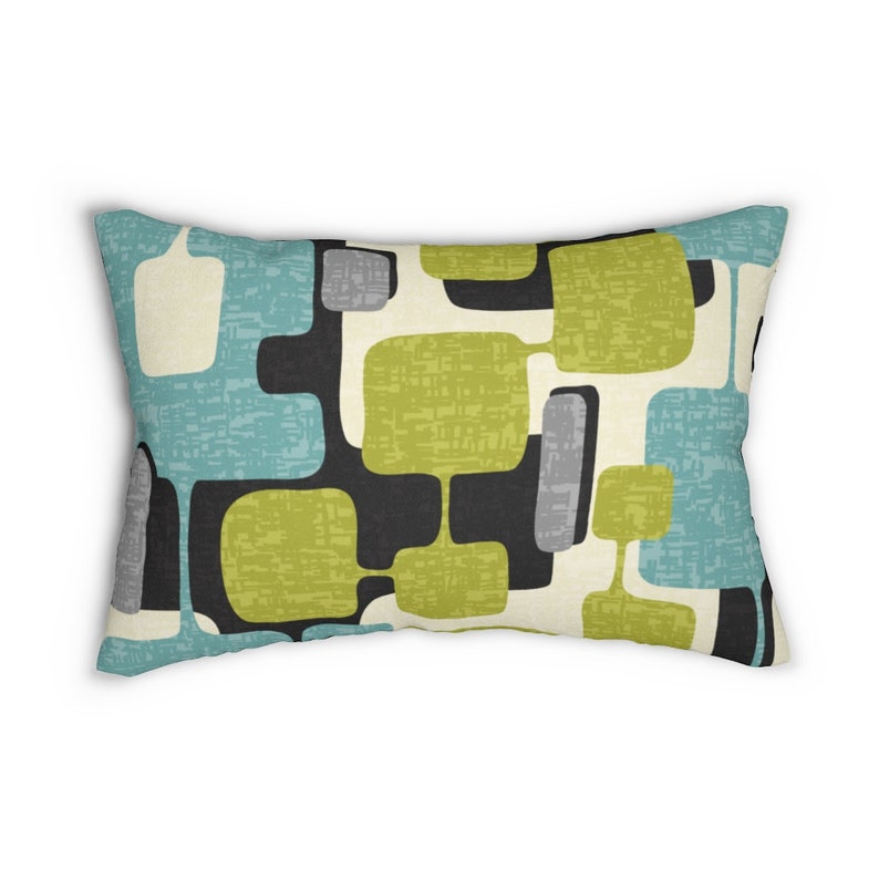Mid Century Modern Lumbar Pillow MCM Pillow Retro Pillow - Etsy
