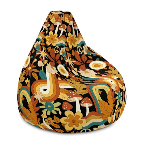 Mid Century Modern 70s Groovy Hippie Retro Bean Bag Chair - Etsy