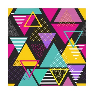 1980s Tablecloth Retro Table Cloth Geometric Tablecloth - Etsy
