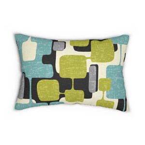 Mid Century Modern Lumbar Pillow MCM Pillow Retro Pillow - Etsy