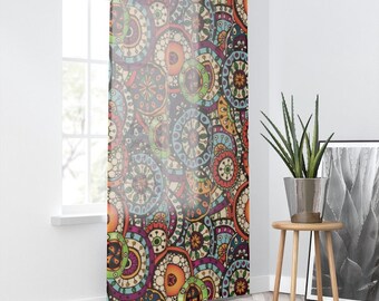 Sheer Multi Color Curtains - Etsy