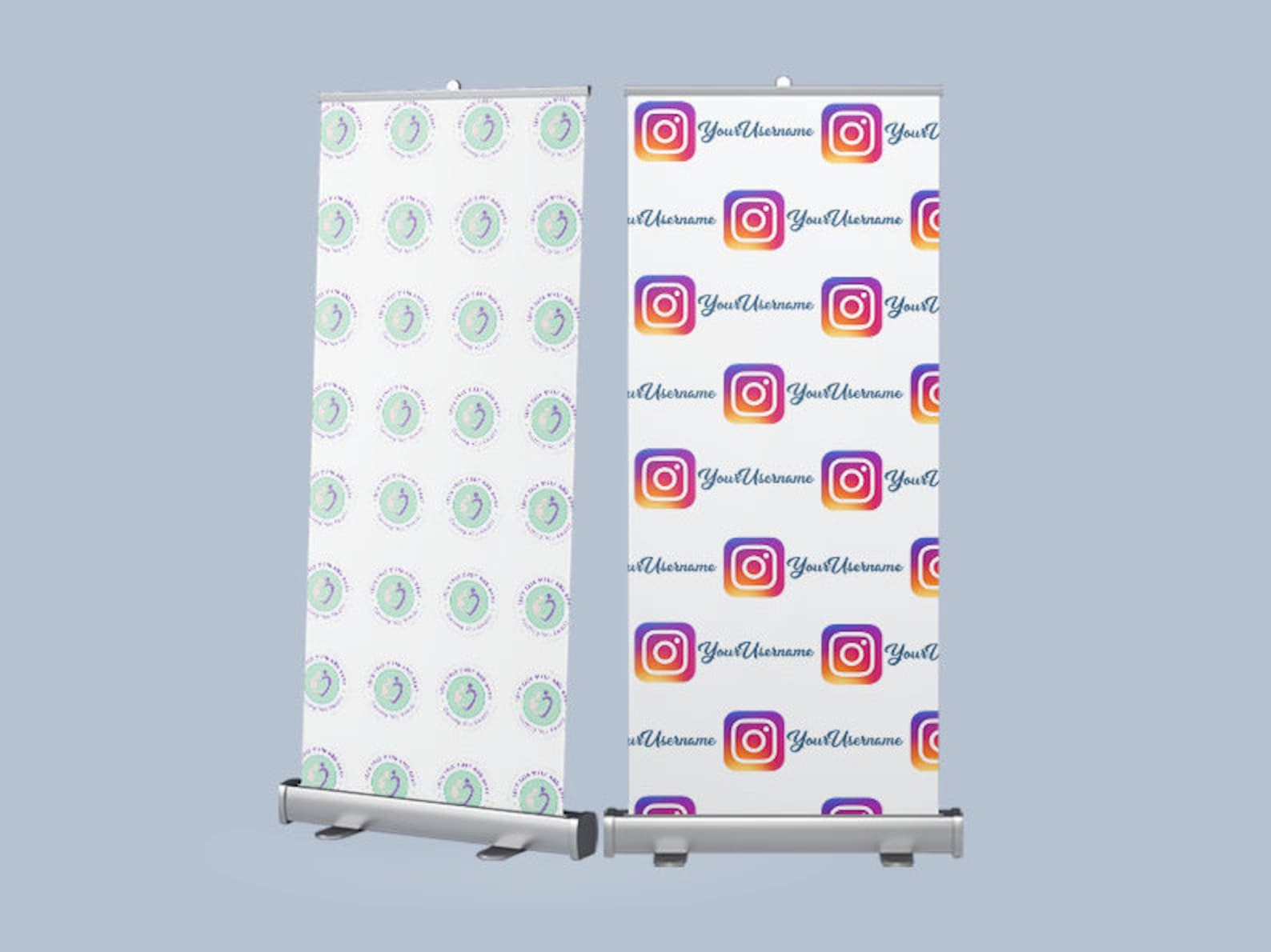 Custom Logo Backdrop Your Company Logo or Instagram Username - Etsy UK