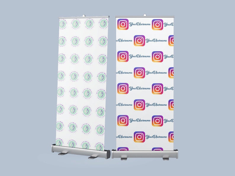 Custom Logo Backdrop Your Company Logo or Instagram Username - Etsy UK