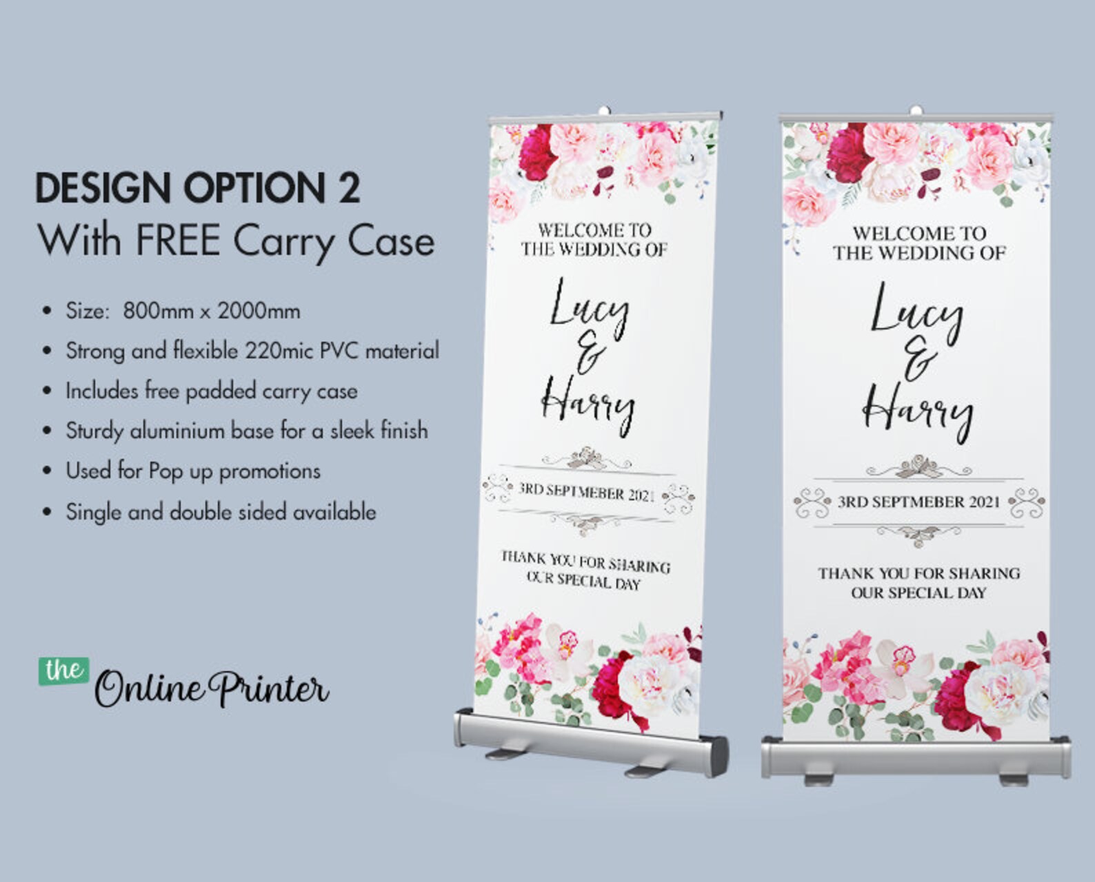 Custom Wedding Roller Banner With Your Names & Date - Etsy