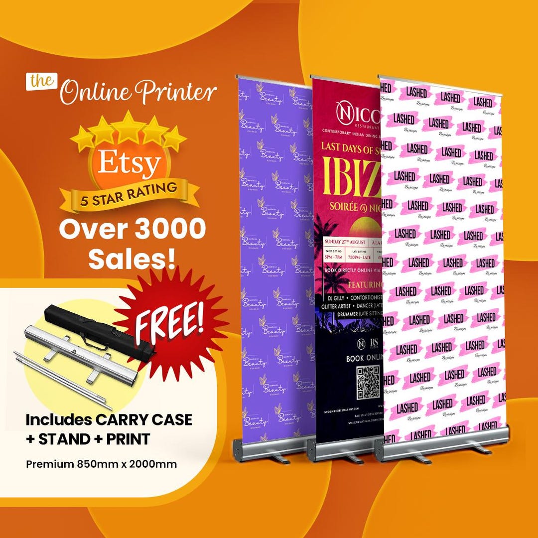 Custom Roller Banner Logo Backdrop Your Company Logo Roller Banner. Free Design Roller Banner ...