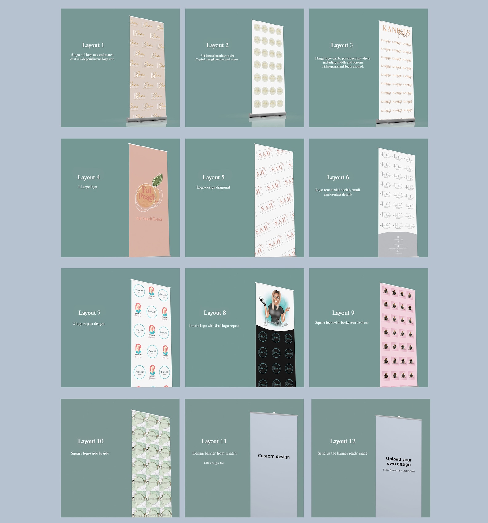 Custom Logo Backdrop Your Company Logo or Instagram Username - Etsy UK