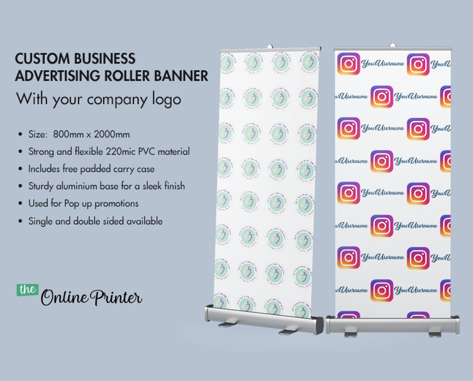 Custom Logo Backdrop Your Company Logo or Instagram Username - Etsy UK
