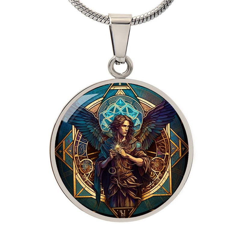18k Gold Archangel Metatron Necklace Angel Jewelry Guardian Angel ...