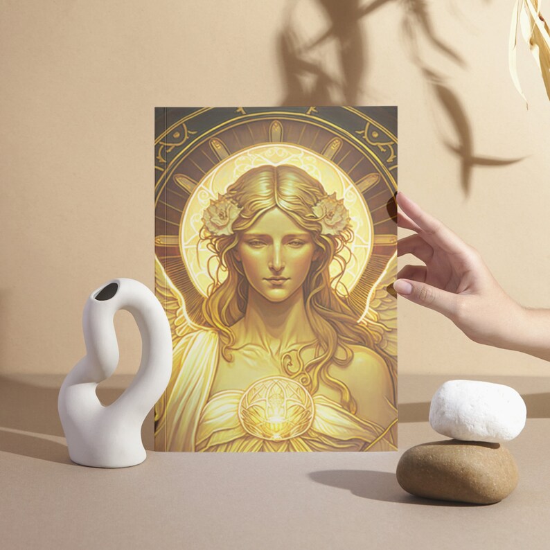 Archangel Jophiel Printable Angel Wall Art in 4 Sizes and Phone Wallpaper Digital Angelic Art ...