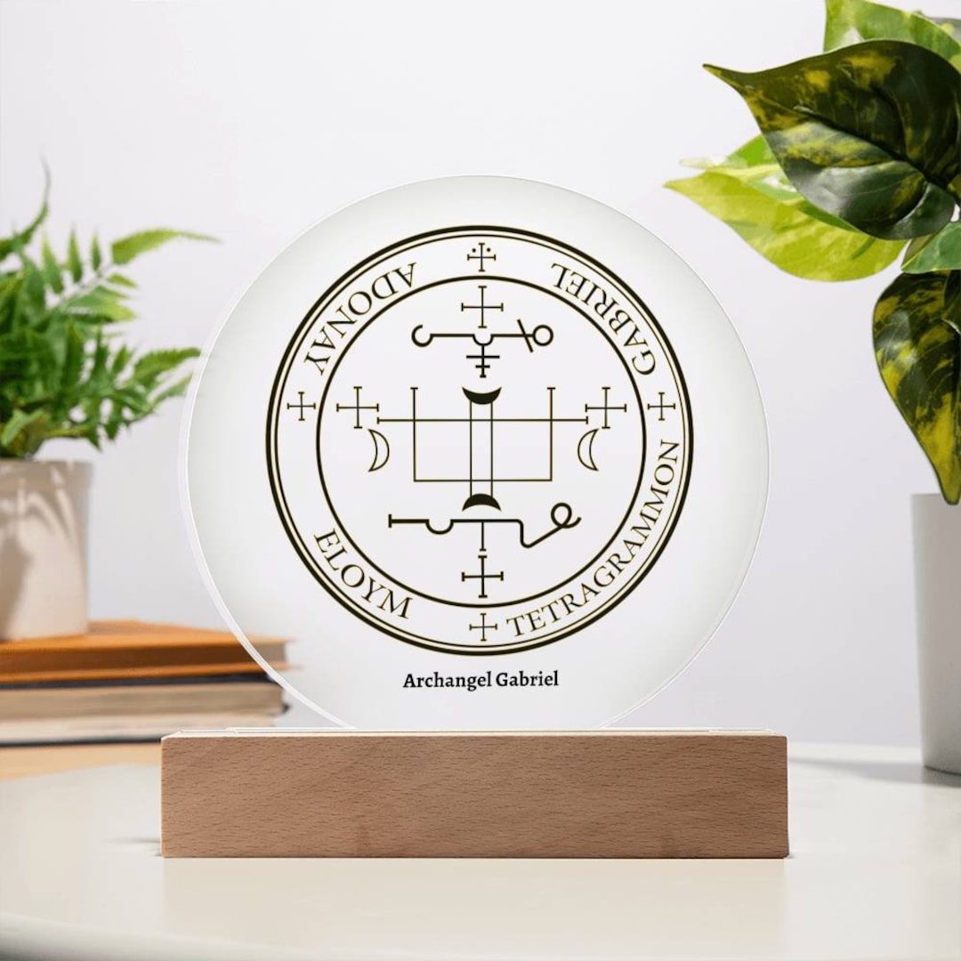 Archangel Gabriel Sigil Acrylic Plaque Home Decor Gift Home Accents ...