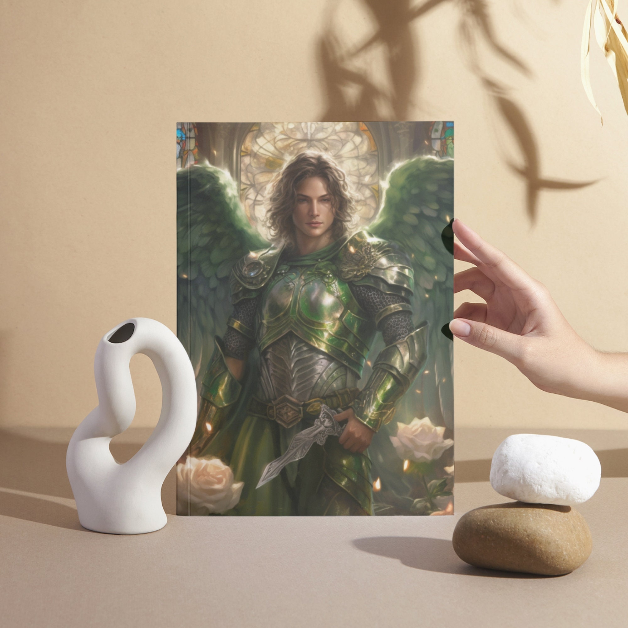 Archangel Barachiel Printable Angel Wall Art in 4 Sizes and Phone Wallpaper Digital Angelic Art ...