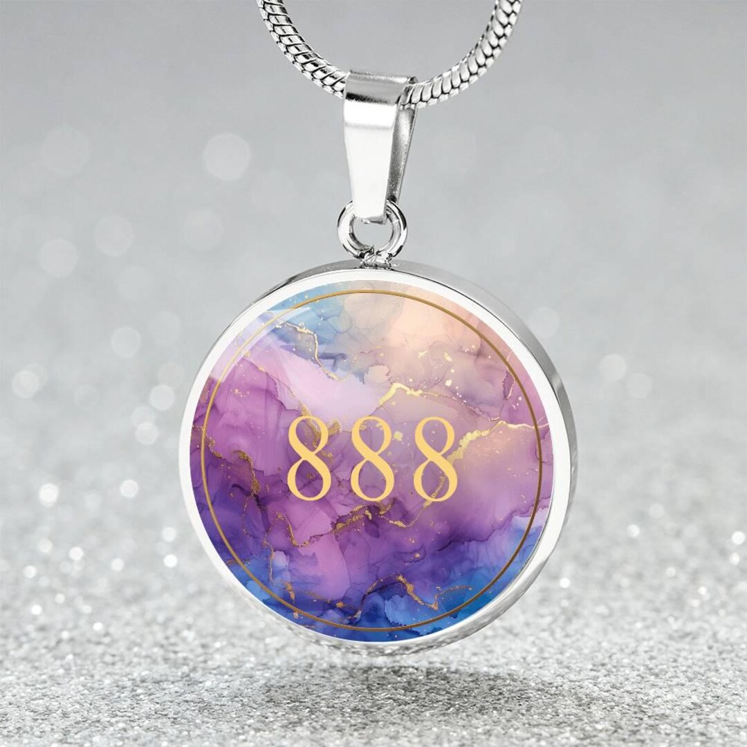 Angel Number 888 Necklace – Angel Number Gift – Manifestation Jewelry ...