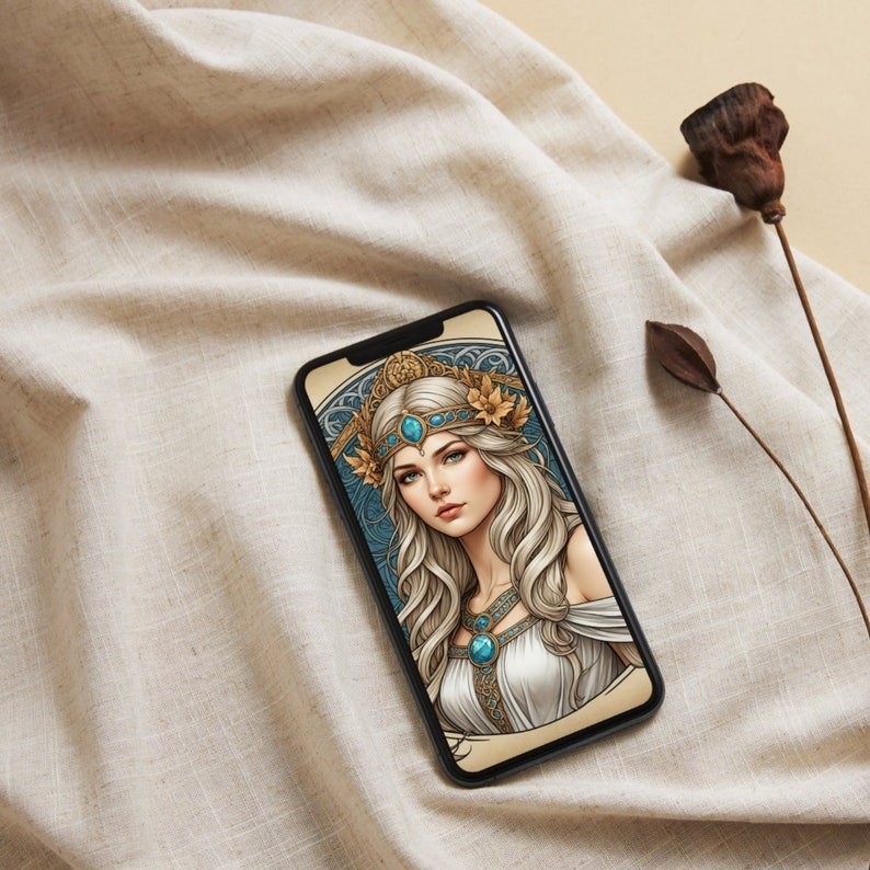 Norse Goddess Freya Art Print Divine Feminine Digital Wall Art ...