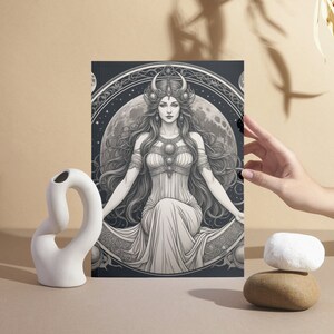 Hecate Moon Goddess Digital Wall Art - Printable Decor - Mythological Feminine Energy - Home and ...
