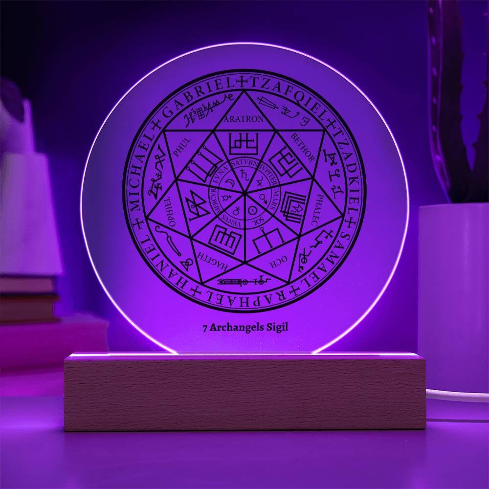 7 Archangels Sigil Acrylic Plaque Home Decor Gift Home Accents ...