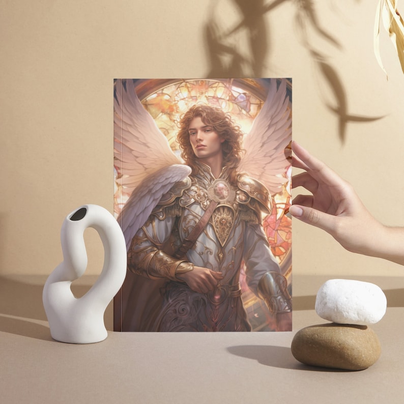 Archangel Chamuel Angel Wall Art in 4 Sizes and Phone Wallpaper Digital Angelic Art Printable ...