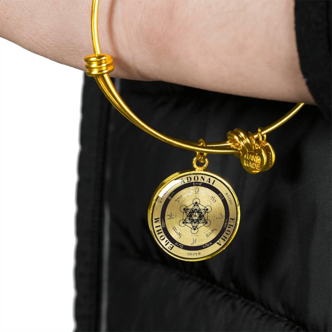 18k Gold Archangel Raziel Sigil Bracelet Guardian Angel Jewelry ...