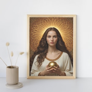 Mary Magdalene Sacred Feminine Art Print - Digital Wall Art - Printable ...