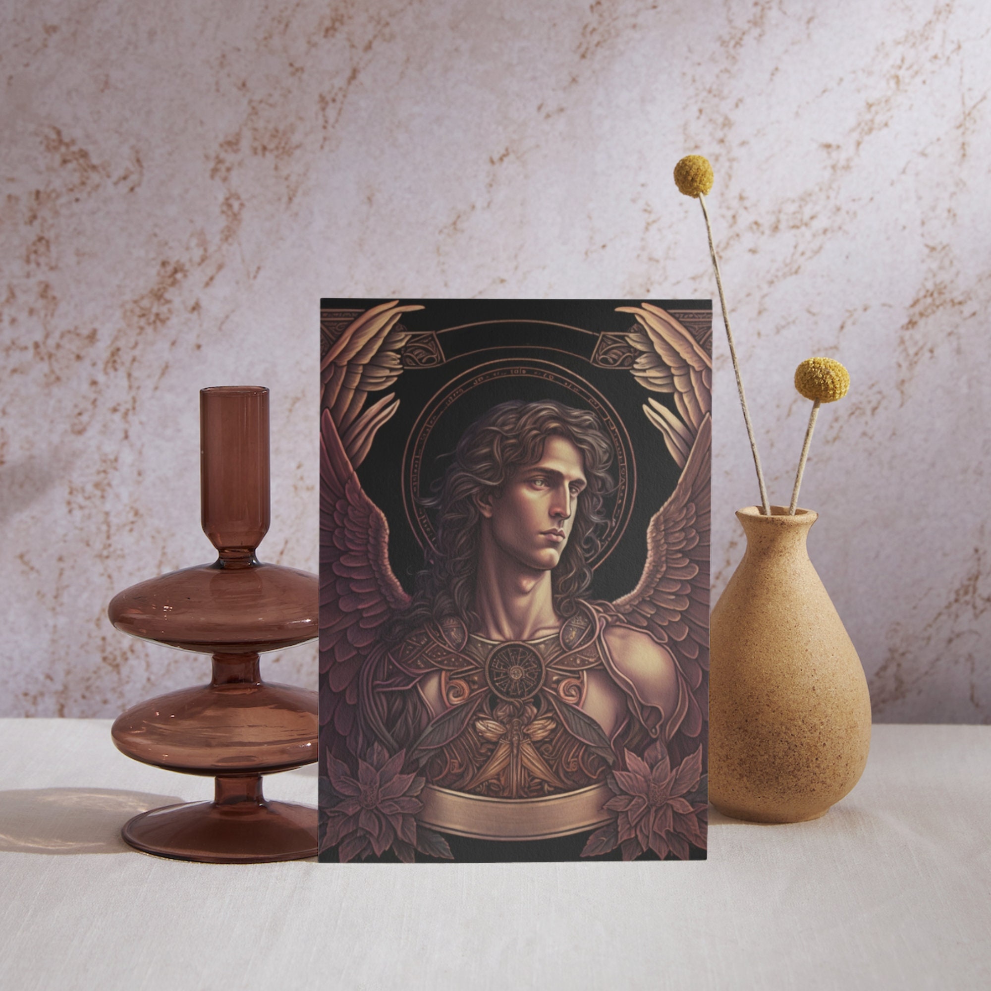 Archangel Michael Printable Angel Wall Art Luxury Wall Decor Art Nouveau Digital Art Print ...