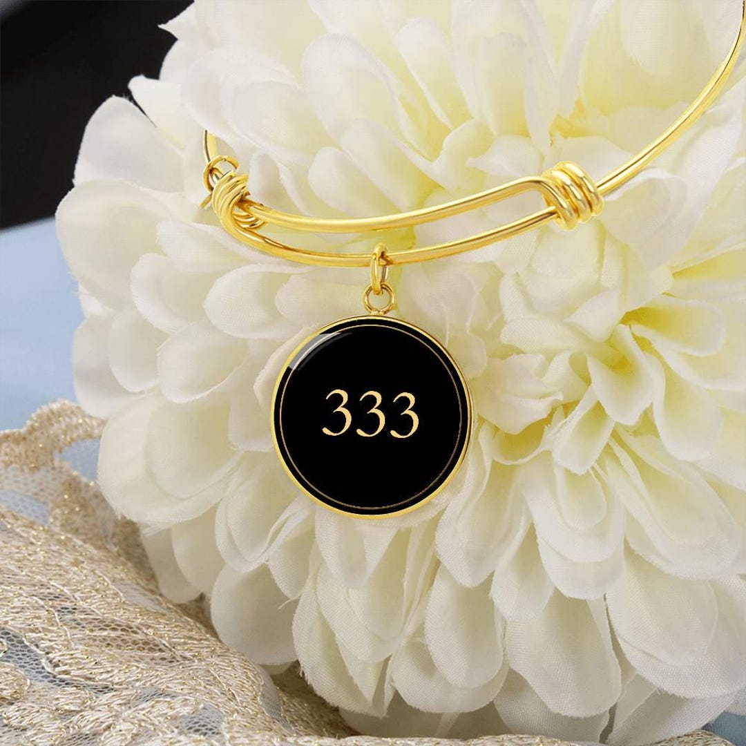 Angel Number 333 Bracelet – Lucky Bracelet Numerology Statement Jewelry ...