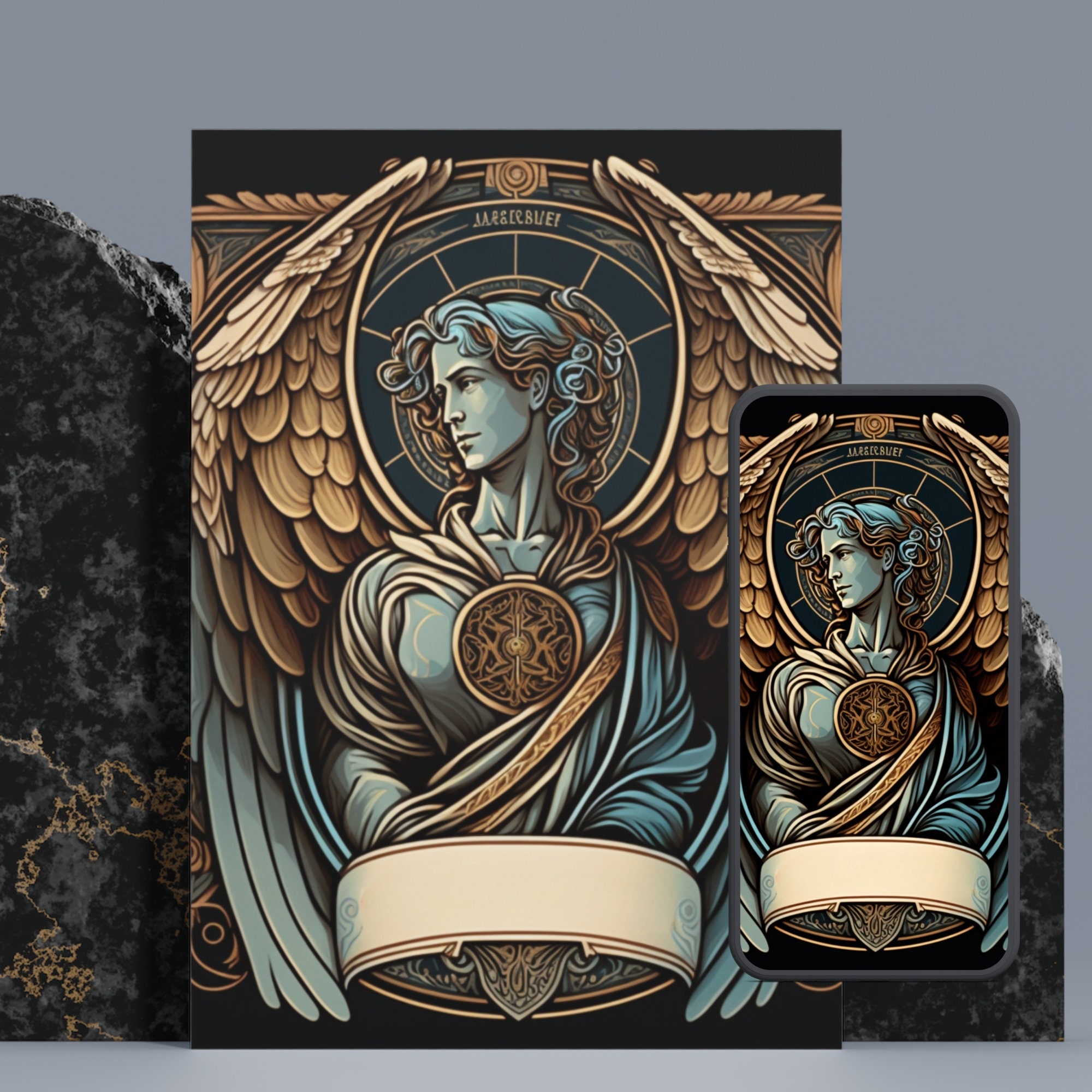 Archangel Gabriel Printable Angel Wall Art in 4 Sizes and Phone ...