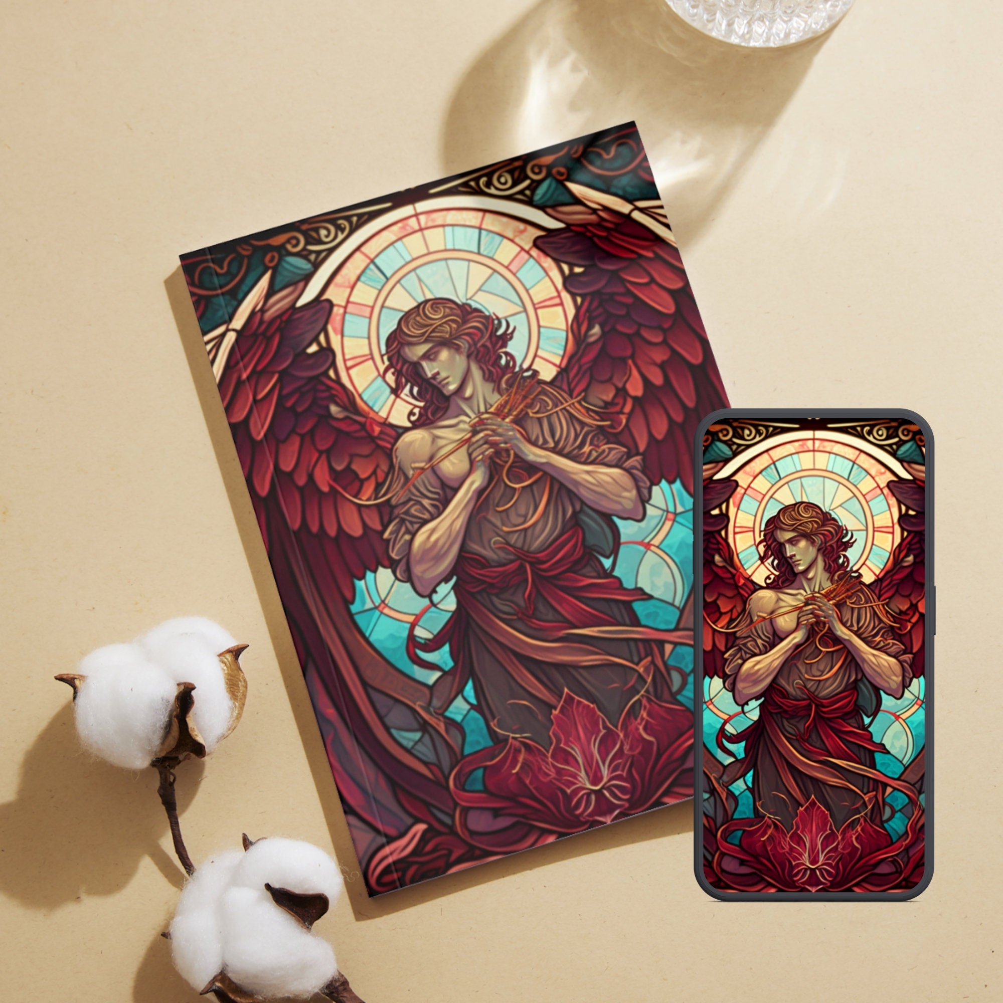Archangel Uriel Angel Wall Art in 4 Sizes and Phone Wallpaper Digital ...
