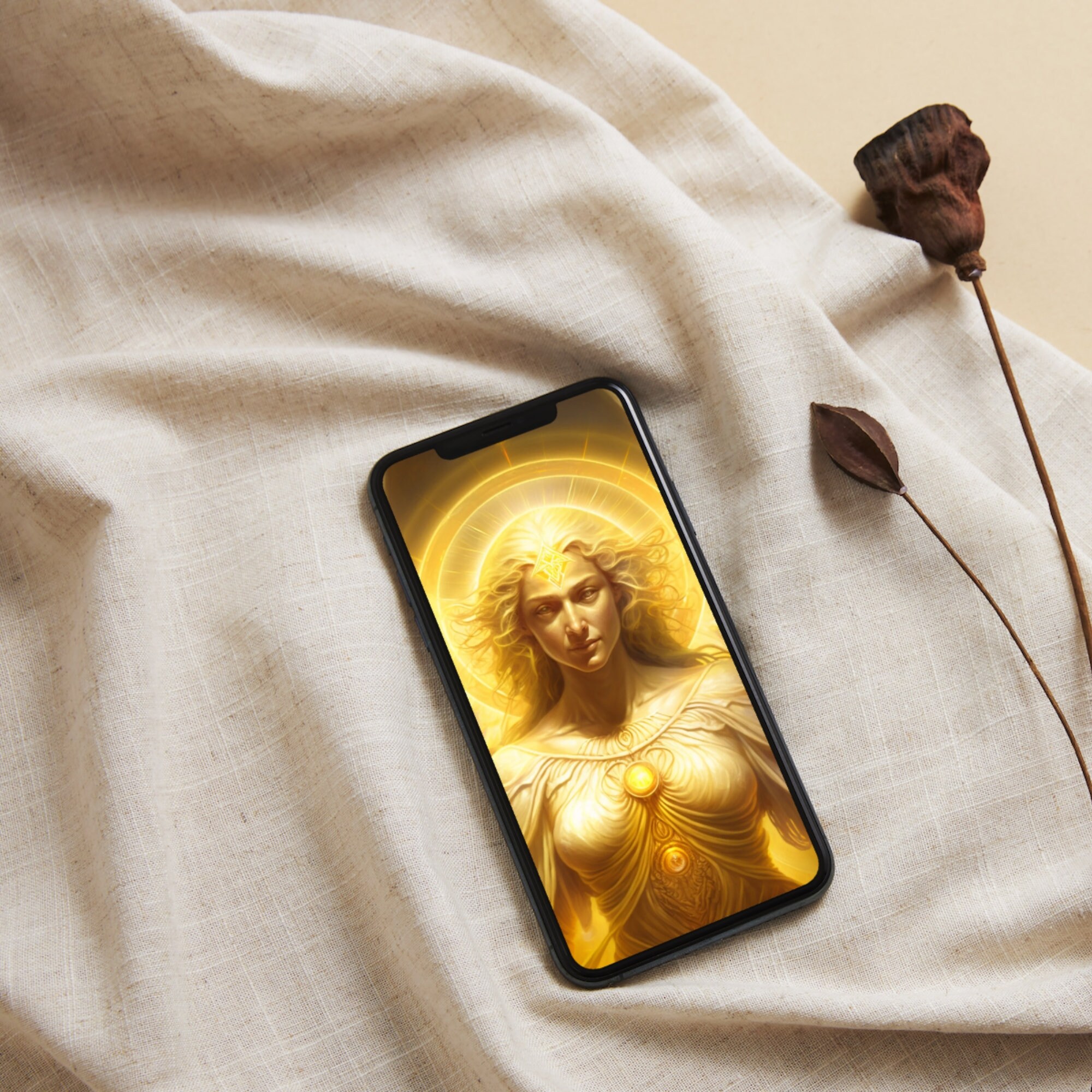 Archangel Jophiel Printable Angel Wall Art in 4 Sizes and Phone Wallpaper Digital Angelic Art ...