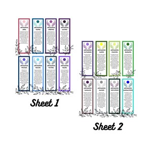 Angels of Abundance Printables for Bookmarks Stickers Prints Giveaways ...