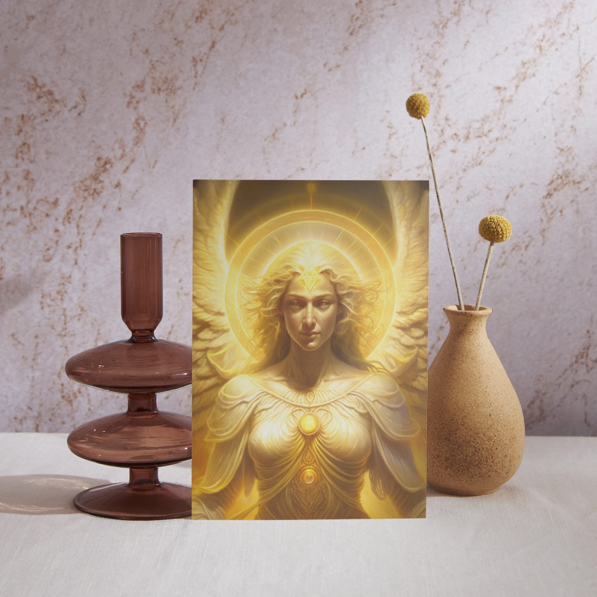 Archangel Jophiel Printable Angel Wall Art in 4 Sizes and Phone Wallpaper Digital Angelic Art ...