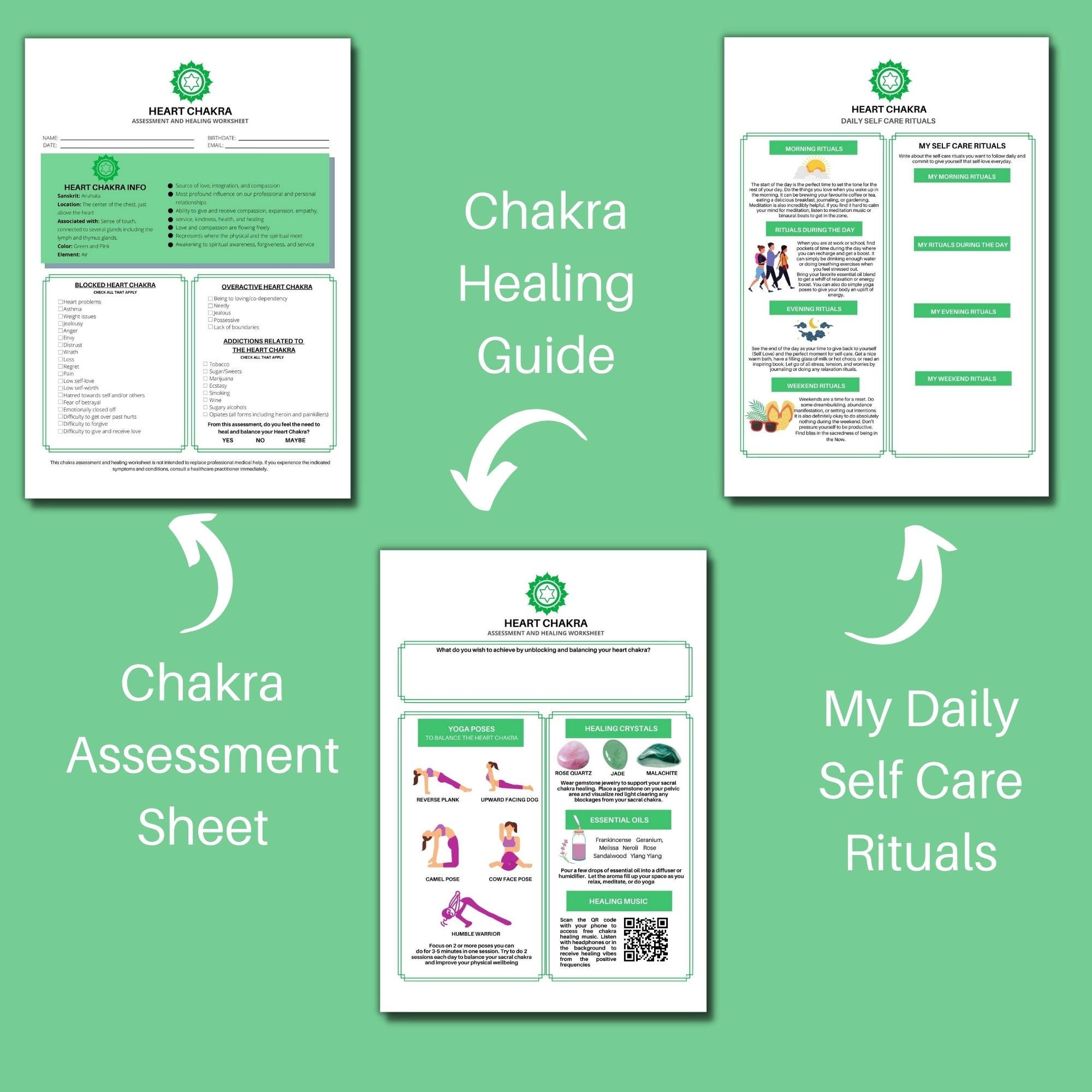 Heart Chakra Healing Guide Printable Worksheets Chakra Printable ...