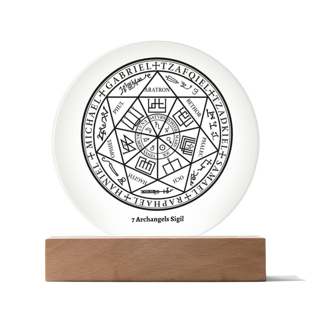 7 Archangels Sigil Acrylic Plaque Home Decor Gift Home Accents ...