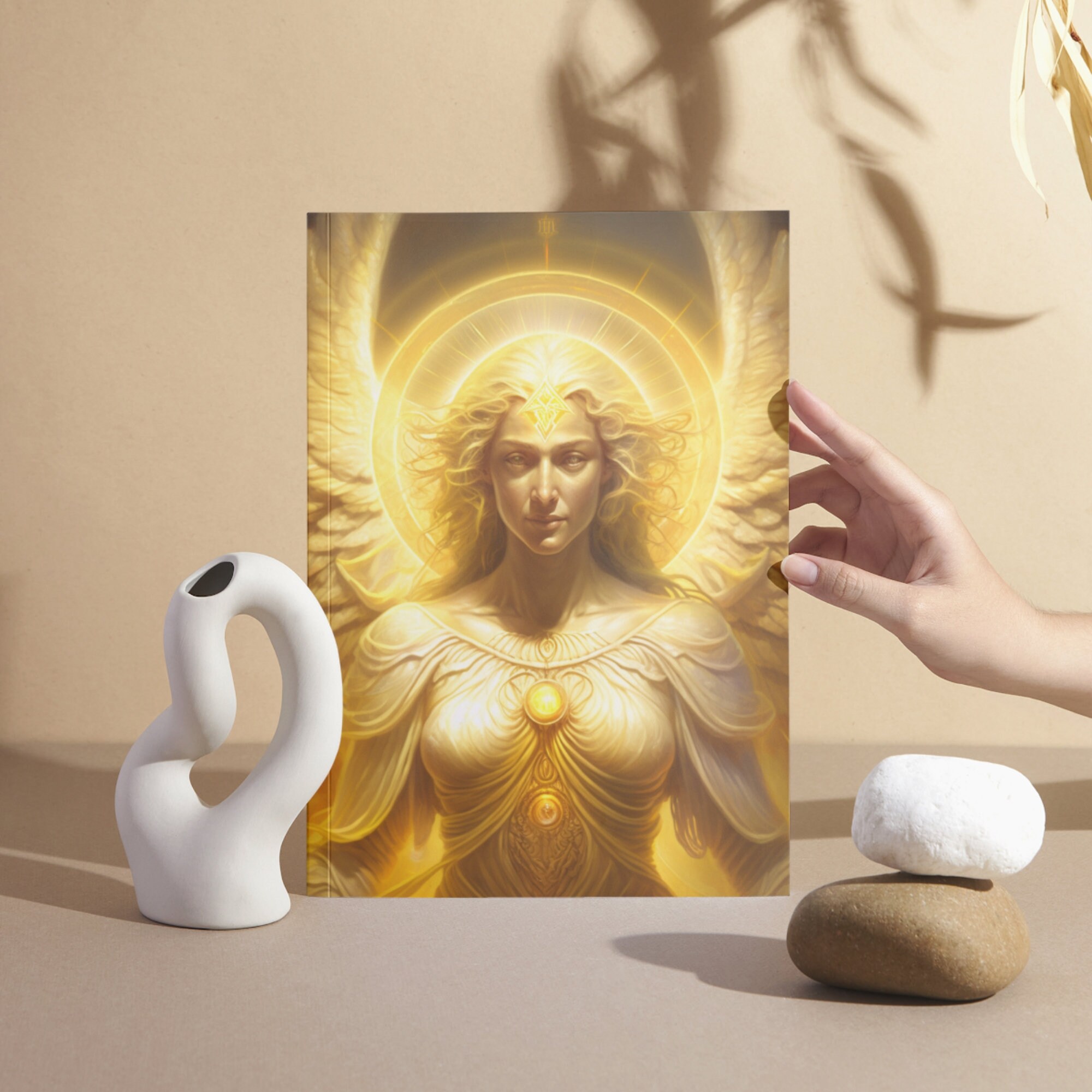 Archangel Jophiel Printable Angel Wall Art in 4 Sizes and Phone Wallpaper Digital Angelic Art ...