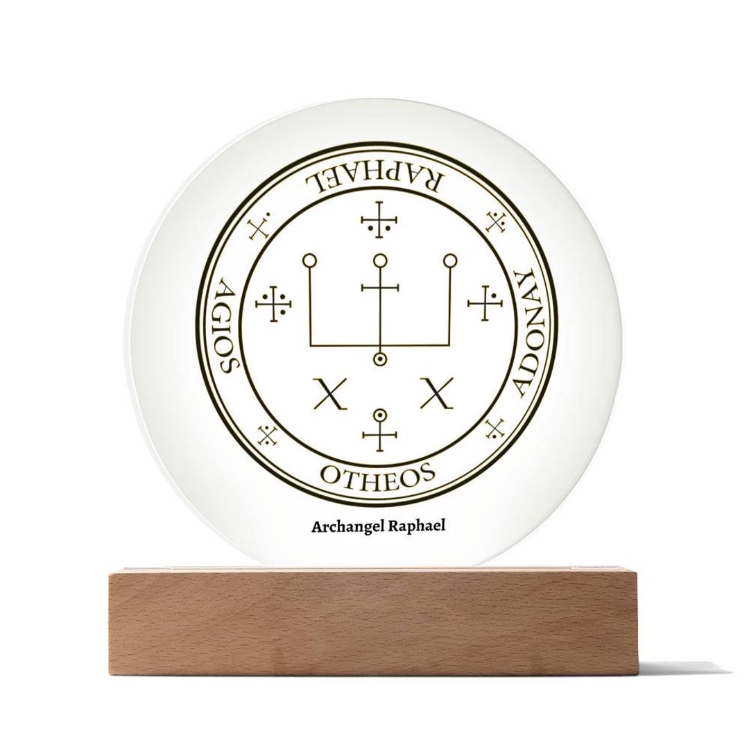 Archangel Raphael Sigil Acrylic Plaque Home Decor Gift Home Accents ...