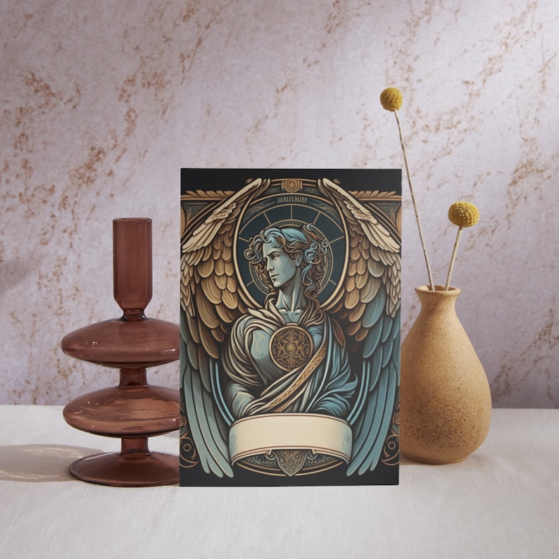 Archangel Gabriel Printable Angel Wall Art in 4 Sizes and Phone Wallpaper Digital Angelic Art ...