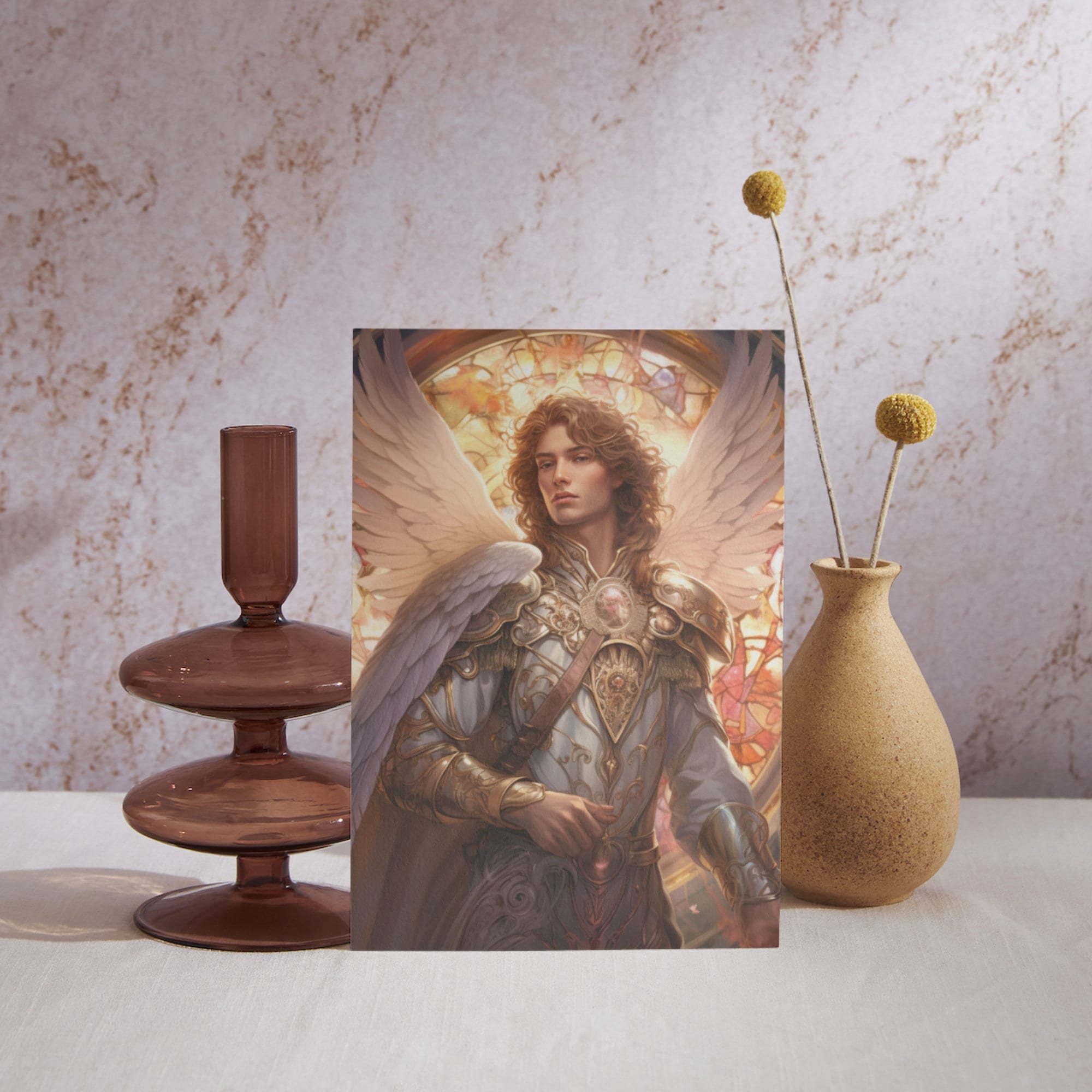 Archangel Chamuel Angel Wall Art in 4 Sizes and Phone Wallpaper Digital ...