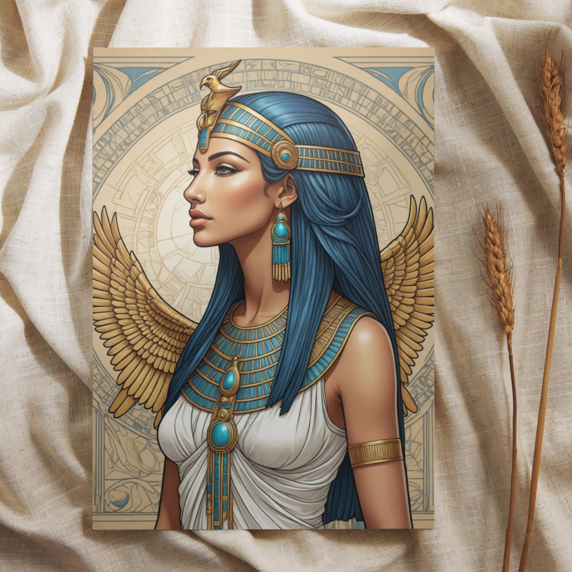 Egyptian Goddess Isis Art Digital Wall Art Printable Art Prints Divine ...