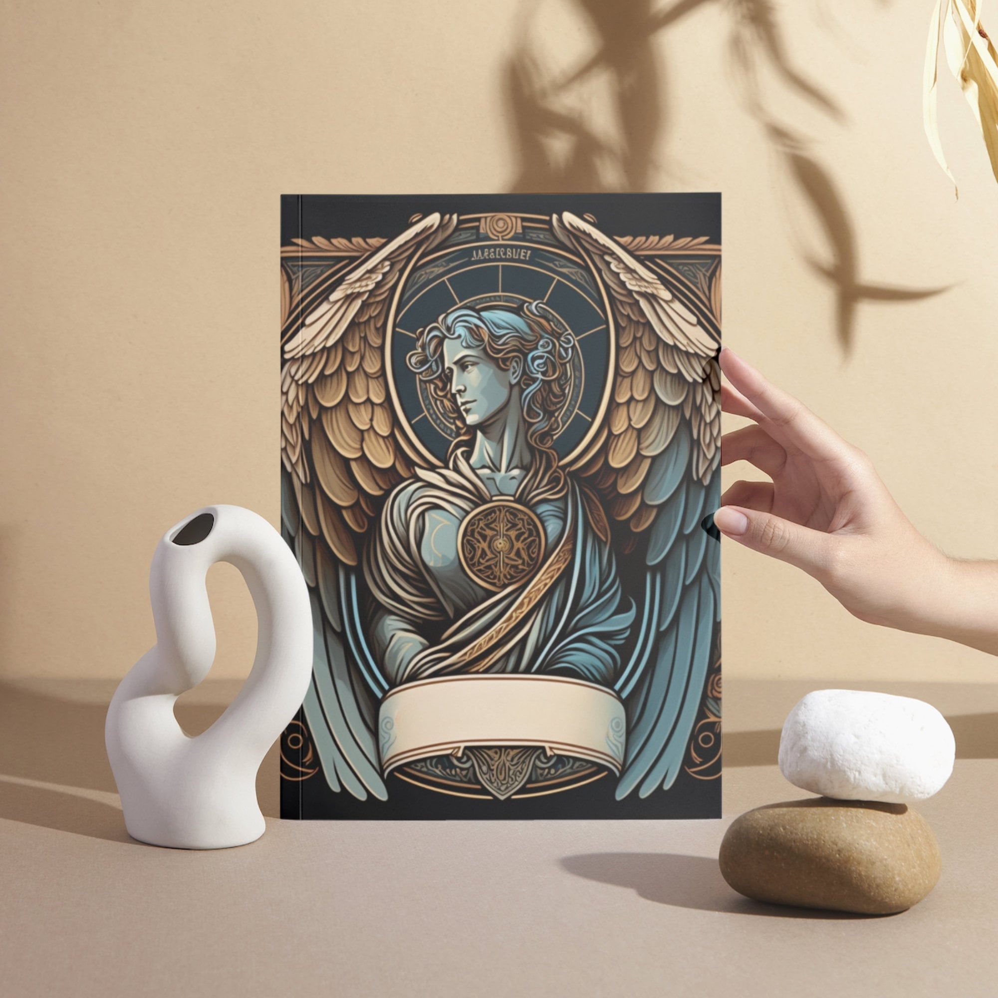 Archangel Gabriel Printable Angel Wall Art in 4 Sizes and Phone Wallpaper Digital Angelic Art ...