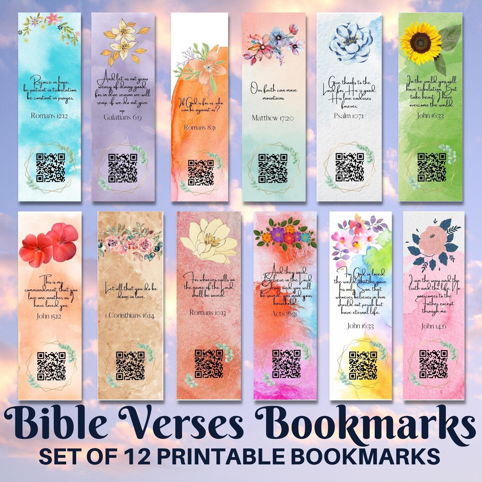 Bible Verses Christian Printable Bookmarks for Craft and Church ...